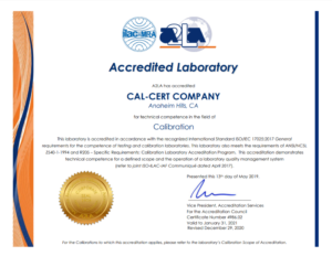 ISO/IEC 17025 Calibration Services | Cal-Cert